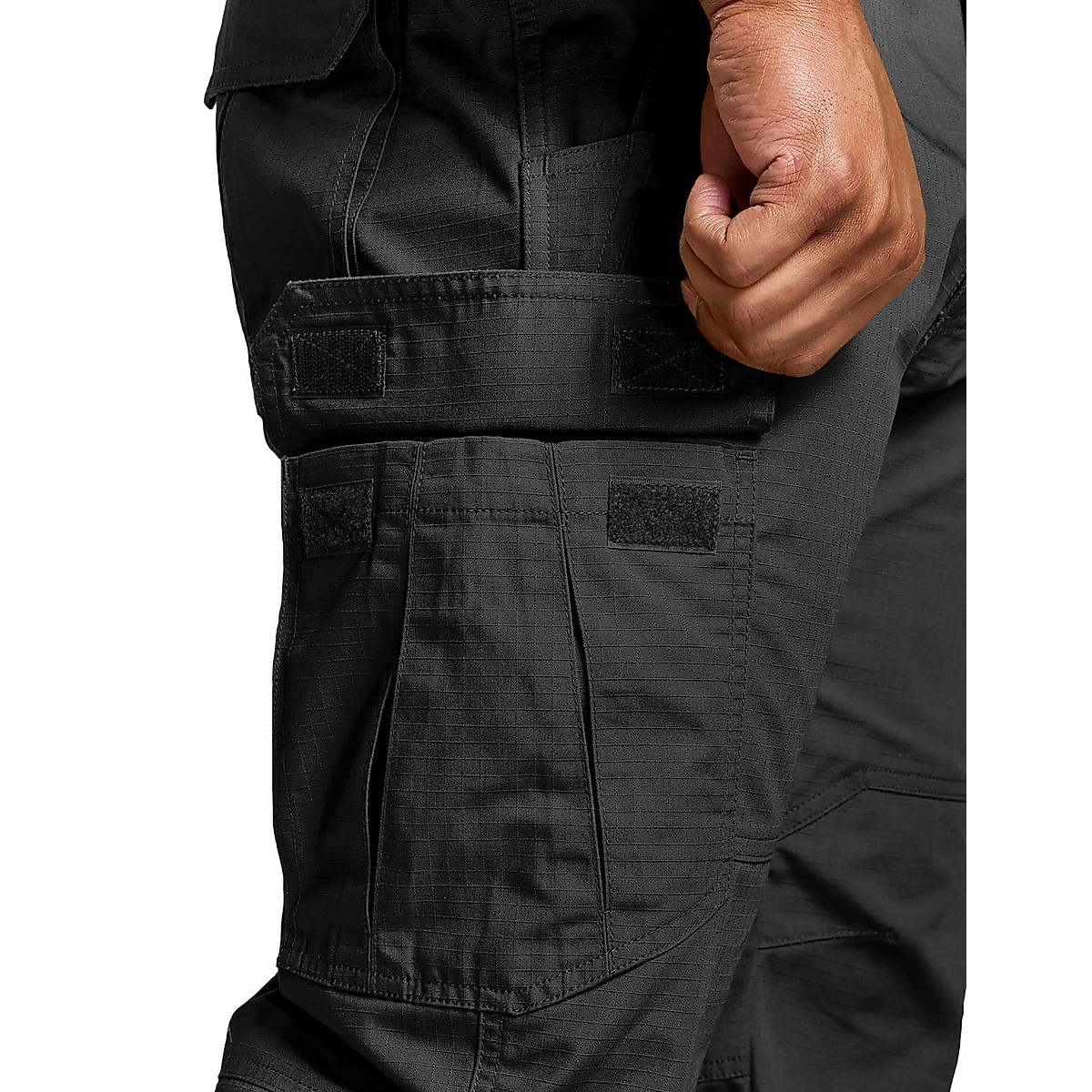 CQR CLSX Men's Tactical Pants, Water Resistant Ripstop Cargo Pants, Lightweight EDC Work Hiking Pants, Outdoor Apparel, Duratex Black, 38W x 30L