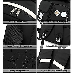 Lmeison Pink Backpack School Backpack for Girls Laptop Backpacks 15.6 Inch School Bag College Backpack Travel Back Pack Large Bookbags for Teens Women Students