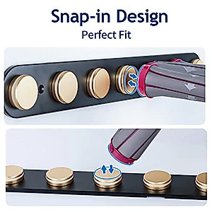 Dyson Airwrap Holder Wall Mount, Storage Holder for Dyson Airwrap Complete, Curling Iron Attachments Rack Dyson Airwrap Organizer, Dyson Airwrap Stand for Bathroom Hair Tool Holder Black, UEMUSI