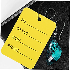 TEHAUX 1000pcs Clothing tag Jewelry Prices Tags Prices Label Clothes Prices tag Jewelry Labels Hanging Prices Tags Printable Prices Tags Paper Prices tag Paper jam Customize Commodity