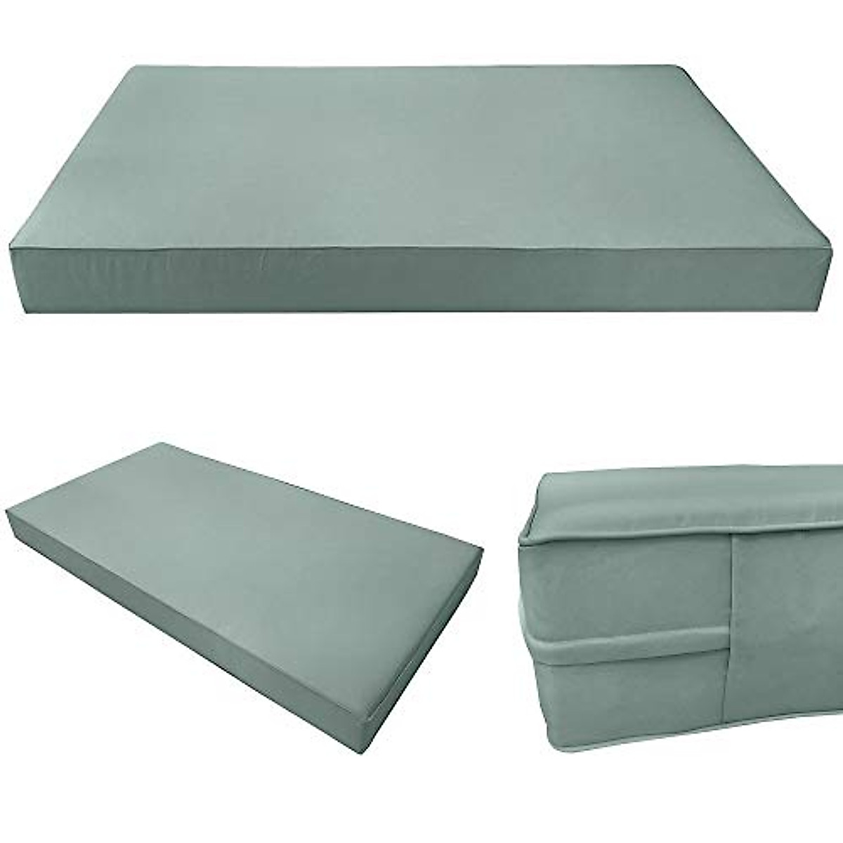 Prolinemax |Cover ONLY| Outdoor Style 1 Crib Piped Trim Daybed Mattress Bolster Pillow Fitted Sheet AD002