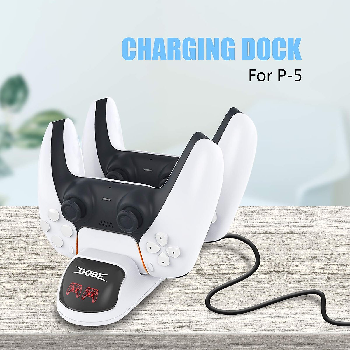 PS5 Controller Charger Station, PS5 DualSense controller charging dock,PS5 controller charger station with Two Type-C adapter