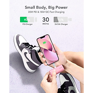 Charmast Small Portable Charger 5000mAh, Ultra-Compact 20W PD Fast Charging Power Bank Mini Battery Pack Compatible with iPhone 14/14 Pro Max/13/13 Pro Max/12/12 Pro Max/11/XR/X/8/7/6, and More