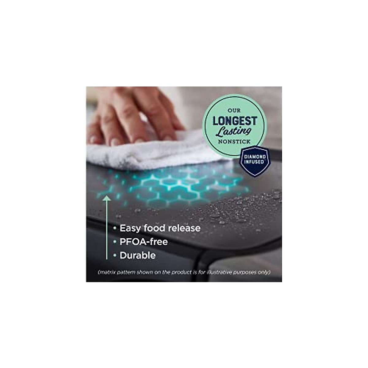 Oster DiamondForce 10 x 20" Nonstick Coating Infused with Diamonds Electric Griddle with Warming Tray