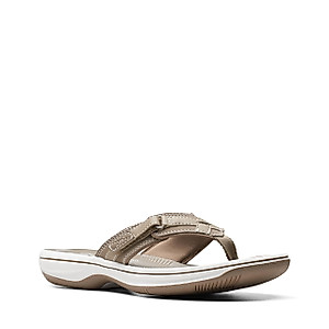 Clarks Women's Breeze Sea Flip-Flop, Taupe, 9