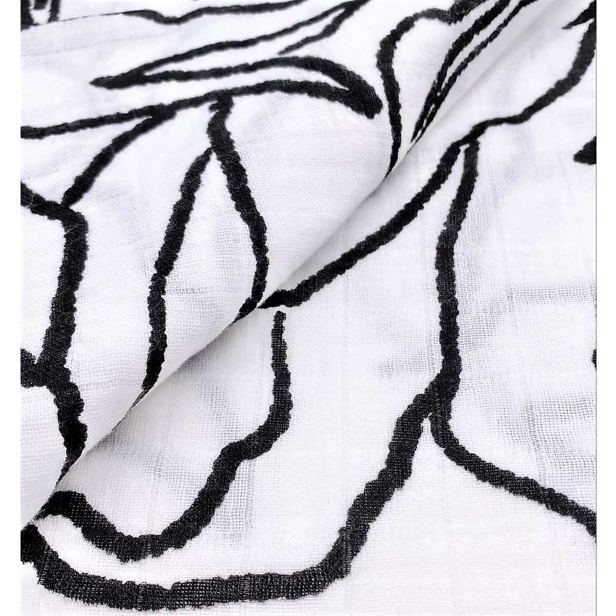 Cute New York Premium Cotton Muslin Swaddle Blankets for New Born Boys Girls (Flower)