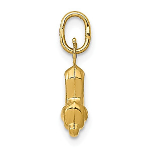 Sonia Jewels 14k Yellow Gold Duck Charm Pendant - 15mm x 6mm