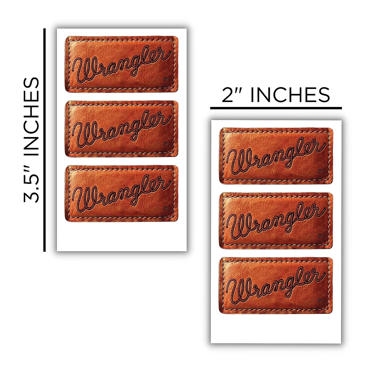 Jean Pocket Mold Freshie Patches | 150 Pack | 3 Patches Per 3.5 x 2.0" Business Card | Patch Embellishment for Silicone Bead | Brown Leather Design (DIY Cut-Out Patch)