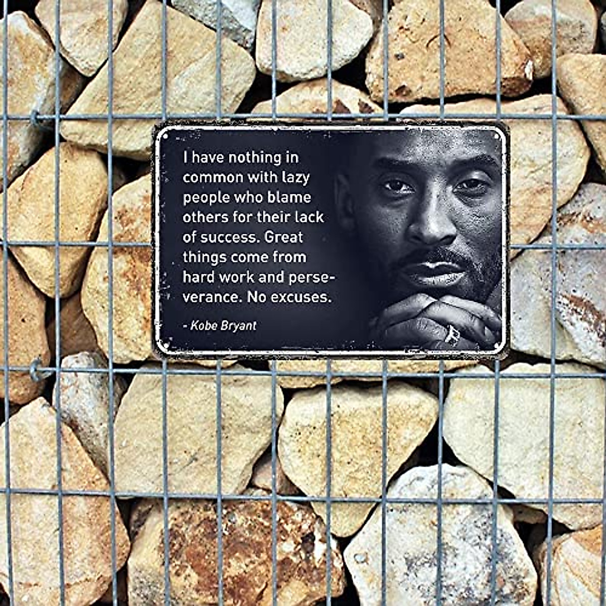 Mamba Mentality Poster Motivational Quotes Wall Art Decor Boys Room Decor Office Motivational Basketball Sports Posters Gym Sign Locker Room Decor Great Things Come From Hard Work Metal Signs Home Bathroom Wall Decorations 8 X 12 Inch