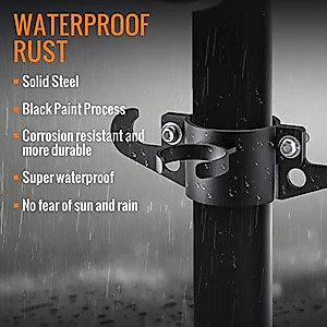 MAHLER GATES Towing Organizer 7WAY Hitch Tightener for Plug Protector Heavy- Duty Steel Black Powder Coating Anti-Rust Tongue Jack Trailer Chain Holder