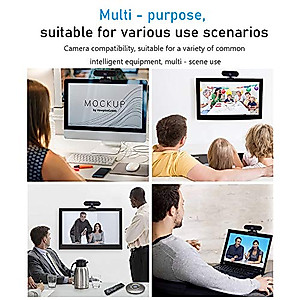 2021 Upgraded Webcam with Dual Microphone, 1080p FHD Pro Streaming USB Video Camera, Plug and Play, Privacy Cover, for Window Mac OS Computer, for Online Class, Conference, Gaming (Pro Webcam)