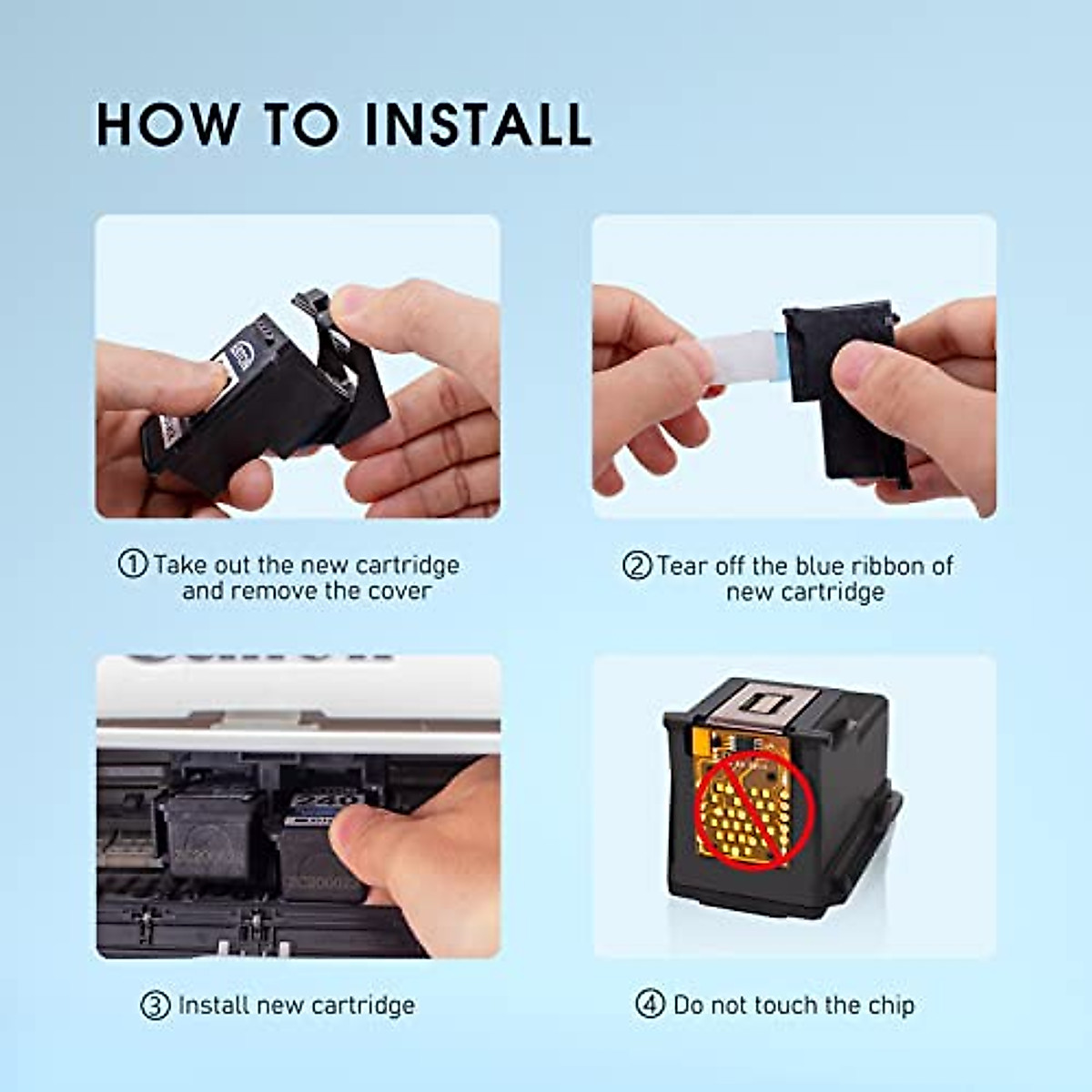 ESTON Remanufactured Ink Cartridge Replacement for Canon Ink cartridges 240 and 241 CL 241XL with PIXMA TS5120 MG3620 MX472 MX452 MG3520 Printer (1 Black,1 Color, 2 Pack)