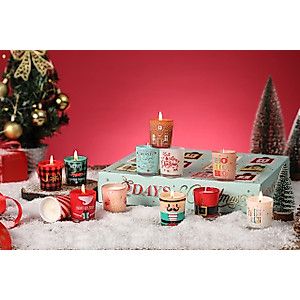 12 Days Christmas Scented Candles Gift Set for Women Advent Calendar Candle Gift 12PCS 1 oz Soy Wax Candles Christmas Birthday Gift for Men