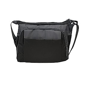 Nupouch Sporty Crossbody Bag, Water Resistant Shoulder Bag Purse, Travel Bag, Large, Black