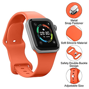 14 Pack Watch Bands Compatible with Apple Watch Bands 38mm 40mm 41mm 42mm 44mm 45mm 46mm 49mm for Women Men,Sport Silicone Band for iWatch Series 10/9/8/7/6/5/4/3/2/1/SE/Ultra/Ultra 2