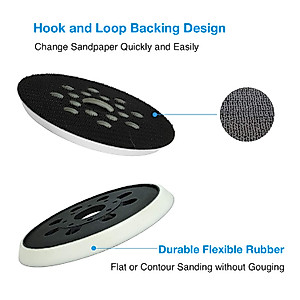 5 Inch Hook and Loop Sander Backing Pad for RS035, Compatible with Bosch ROS20VS and ROS10 Random Orbital Sander