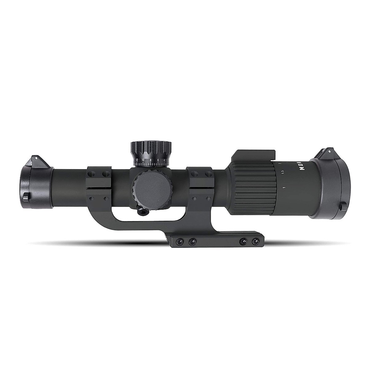 Monstrum G3 1-4x24 First Focal Plane FFP Rifle Scope | ZR300 H-Series Offset Scope Mount | Bundle