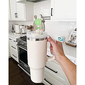 10mm Straw Cover, 4pcs Straw Covers Cap for Stanley Cup 40 oz 30 oz Food Grade Silicone Cute Flower Straw Topper Straw Tips Cover Protector Plugs for Stanley Tumblers for Stanley Cup Accessories