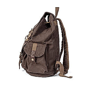 Gootium Classic High-Density Thick Canvas Backpack Rucksack, Tiramisu, Small