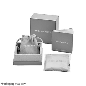 Michael Kors Stainless Steel and Pavé Crystal Hoop Earrings for Women, Color: Rose Gold (Model: MKJ3671791)