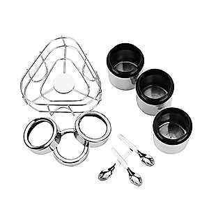 Zindwear ; Shop Your Style Stainless Steel Spices and Dry Fruit & Food Storage Round Containers With Stand and Spoons