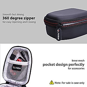 LTGEM Hard Case for Beats by Dre Powerbeats High-Performance/Powerbeats 3 / BeatsX/Beats Flex Wireless Earphones - Travel Protective Carrying Storage Bag with Carabiner-Black (Sale Case Only)