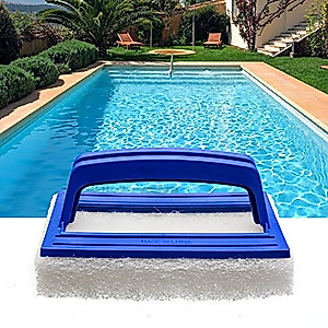 Uoark Hand-Held Sponge Swimming Pool Brush,Hand-Held Bath Scrubber,Heavy Duty Scrub Sponges,Sponge Brush,Tile Scrub Brush for Cleaning Pool Walls & Tile of Cleaning.