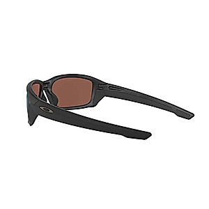 Oakley Men's OO9331 Straightlink Rectangular Sunglasses, Matte Black/Prizm Deep Water Polarized, 61 mm