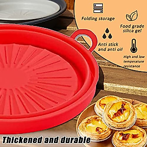 Buddeez foldable air fryer liner, silicone pot, air fryer liner basket, reusable air fryer basket, food safety air fryer oven accessories (7.5 inches [3 to 5 quarts]…