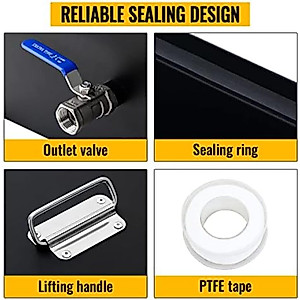 Commercial Grease Trap,Stainless Steel Grease Interceptor,Under Sink Grease Trap Waste Water Oil-Water Separator,for Restaurant Factory Home Kitchen,8 LB,Black