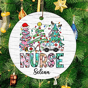 TALOGEM Custom Nurse Stethoscope Christmas Ornament, Nurse Ornament, Stethoscope Ornament, Nursing Assistant Gifts JWyM 1