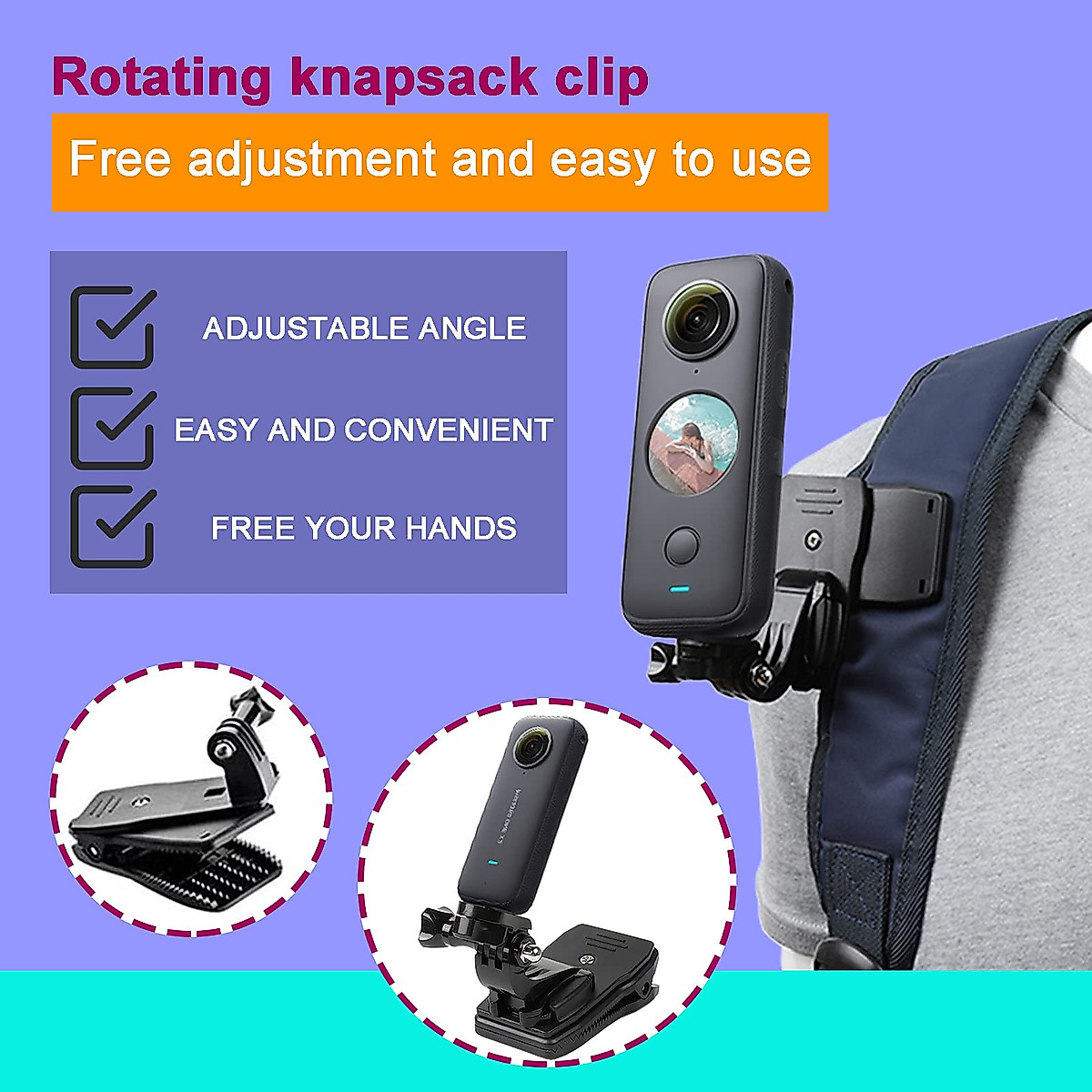 44 in 1 Action Camera Accessory Combo Kit -Compatible with Insta360 One X3,X2，One R, X，for Gopro Here 10,11