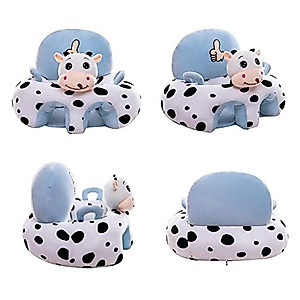 Baby Support Seat, Cute Comfortable Plush Sofa Armchair for Baby Learning to Sit Up, Infant Baby Sitting Sofa Chair with Stuffing Inside, Keep Sitting Posture Infant Sitting Chair for 3-12 Months Baby