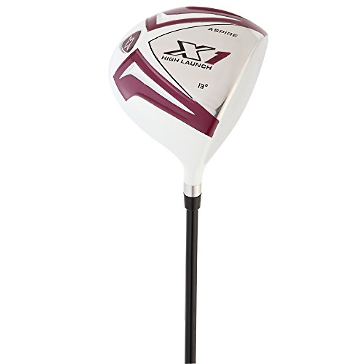 Aspire X1 Ladies Womens Complete Golf Club Set Includes Driver, Fairway, Hybrid, 6-PW Irons, Putter, Stand Bag, 3 H/C's Purple - Regular or Petite Size! (Petite Size -1", Right Handed)