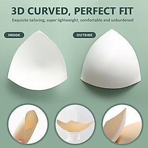 Gatuida 6 Pairs Womens Swim Tops Bra Cups Inserts Dress Leggings for Women Breathable Bra Pads Bra Padding Insert Womens Bras Underwire Bikini Bra Pads Inserts Breast Enlarger Sports Miss