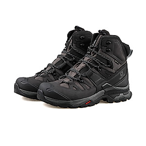 Salomon Quest 4 Gore-TEX Hiking Boots for Men, Magnet/Black/Quarry, 11