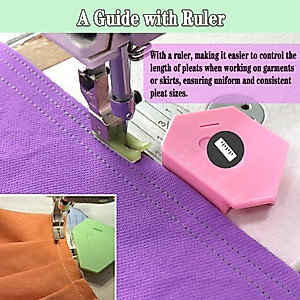 3PCS Magnetic Seam Guide for Sewing Machine, Multifunctional Polygonal Hemmer Guide with Scale, Universal Sewing Quilting Supplies Accessories Tools