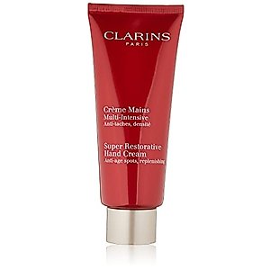 Clarins Super Restorative Hand Cream | Anti-Aging | Targets Dark Spots and Wrinkles | Promotes Youthful-Looking Hands Immediately and Over Time | Shea and Mango Butters Nourish, Soften and Smoothe