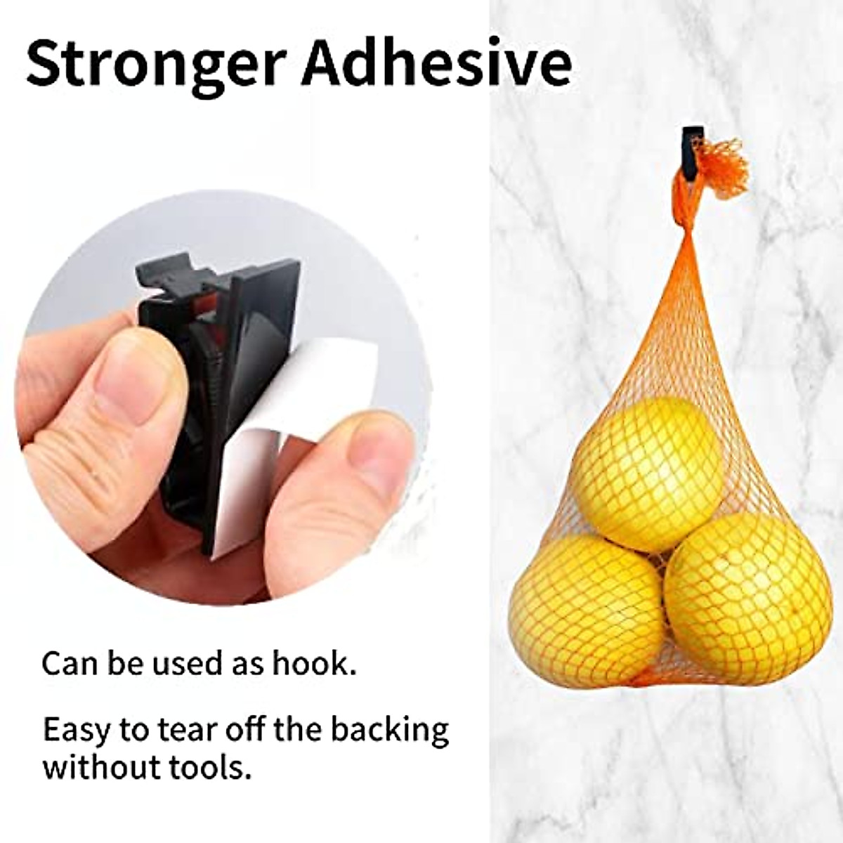 Cable Clips 50Pcs, Self Adhesive Cable Management Clips, Cord Organizer Wire Clips Cord Holder for Appliances PC Wall Ethernet Cable Under Desk Nightstand Home Office Car (Black)