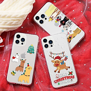 Pnakqil Christmas Phone Case for Samsung Galaxy S9 Plus 6.2'', 3 Packs Clear Transparent Soft Silicone Cover with Santa Claus Elk Cartoon Cute Design Pattern Slim Protective Girls Gift, 27