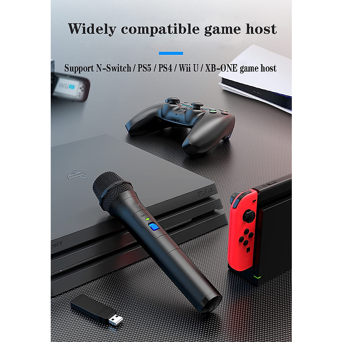 ipega PG-9207 Game Wireless Microphone, Game Console Microphone, with Switch Compatible with N-Switch PS5 PS4/ Game Wireless Microphone