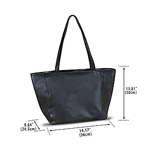 Genuine Leather Handbag Bag for Women Vintage Leather Shoulder Bag Purse Handmade Tote Bag Crossbody Pouch (Darkgrey)