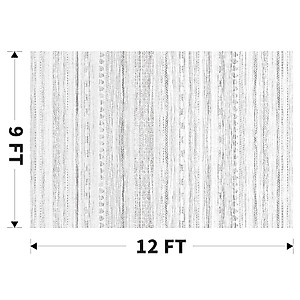 9x12 Area Rugs for Living Room Machine Washable Rug Distressed Indoor Carpet Neutral Moroccan Boho Rug Ultra Soft Area Rug for Bedroom Dining Room Playroom Office