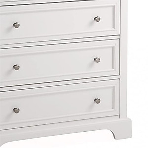 Home Styles Naples White Finish Four Drawer Chest including Top Drawer Felt Lined for Jewelry