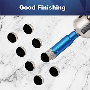 Diamond Drill Bit 16mm,BRSCHNITT 2pcs/Pack 5/8 Inch Diamond Hole Saw Drill Bit for Porcelain Tile Ceramic Stone Granite Marble,Hex Shank Dry Drilling Diamond Core Drill Bit Set