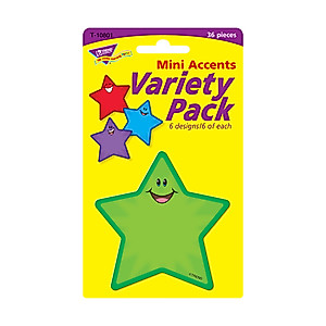 Trend Mini Stars Accents Variety Pack Shape, Multicolor 36 per