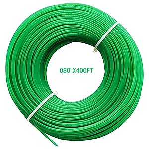 KEYHAO Green,1 lbs Coil of .080" X 400ft Round String Trimmer Line