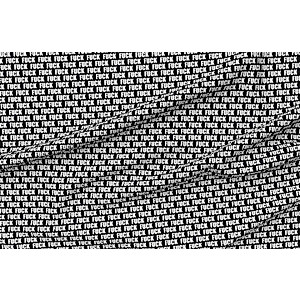 Spoonflower Fabric - F Word Curse Words Swear Profanity Adult Mature Block Text Black and Printed on Petal Signature Cotton Fabric Fat Quarter - Sewing Quilting Apparel Crafts Decor