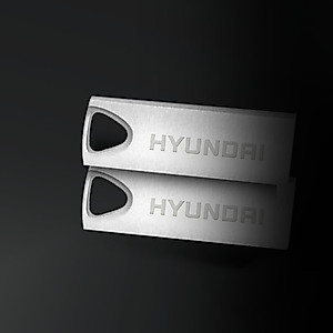 HYUNDAI Bravo Deluxe 16GB USB 2.0 Metal Flash Drive with Keychain - Max. Read Transfer Rate 10MB/s and Max. Write Transfer Rate 3MB/s [Silver] Components U2BK/16GAS