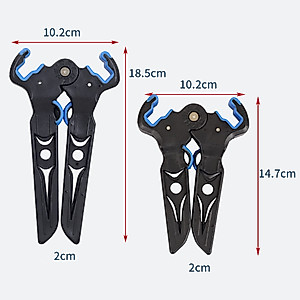 SOPOGER Compound Bow Stand Holder Archery Bow Folding Kickstand Support Wide LIM with Rubber Clamping Jaws for Outdoor Hunting Shooting (Large)